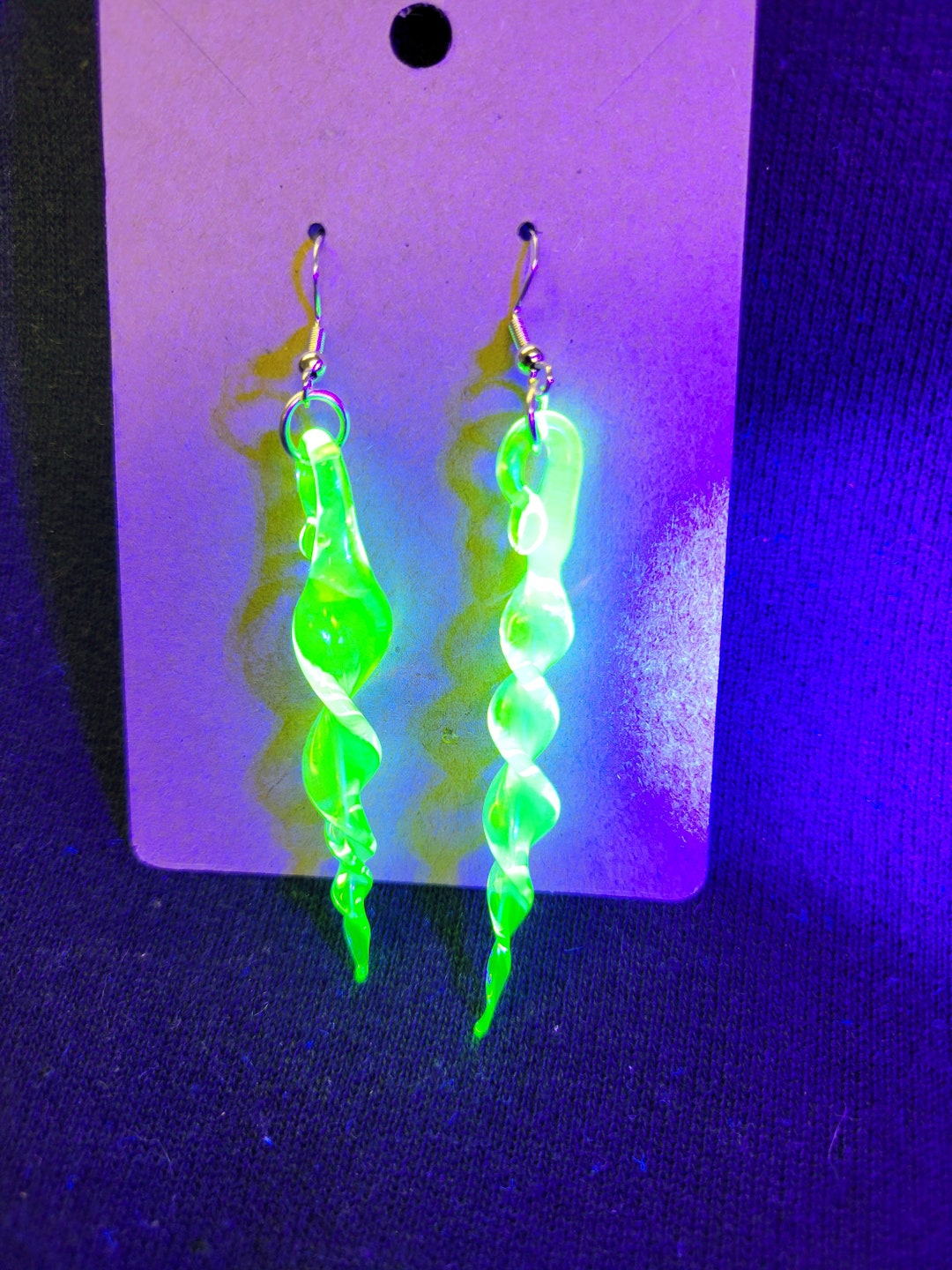 Uranium Glass Earrings, Uranium Glass Jewelry, Handmade Uranium Glass ...