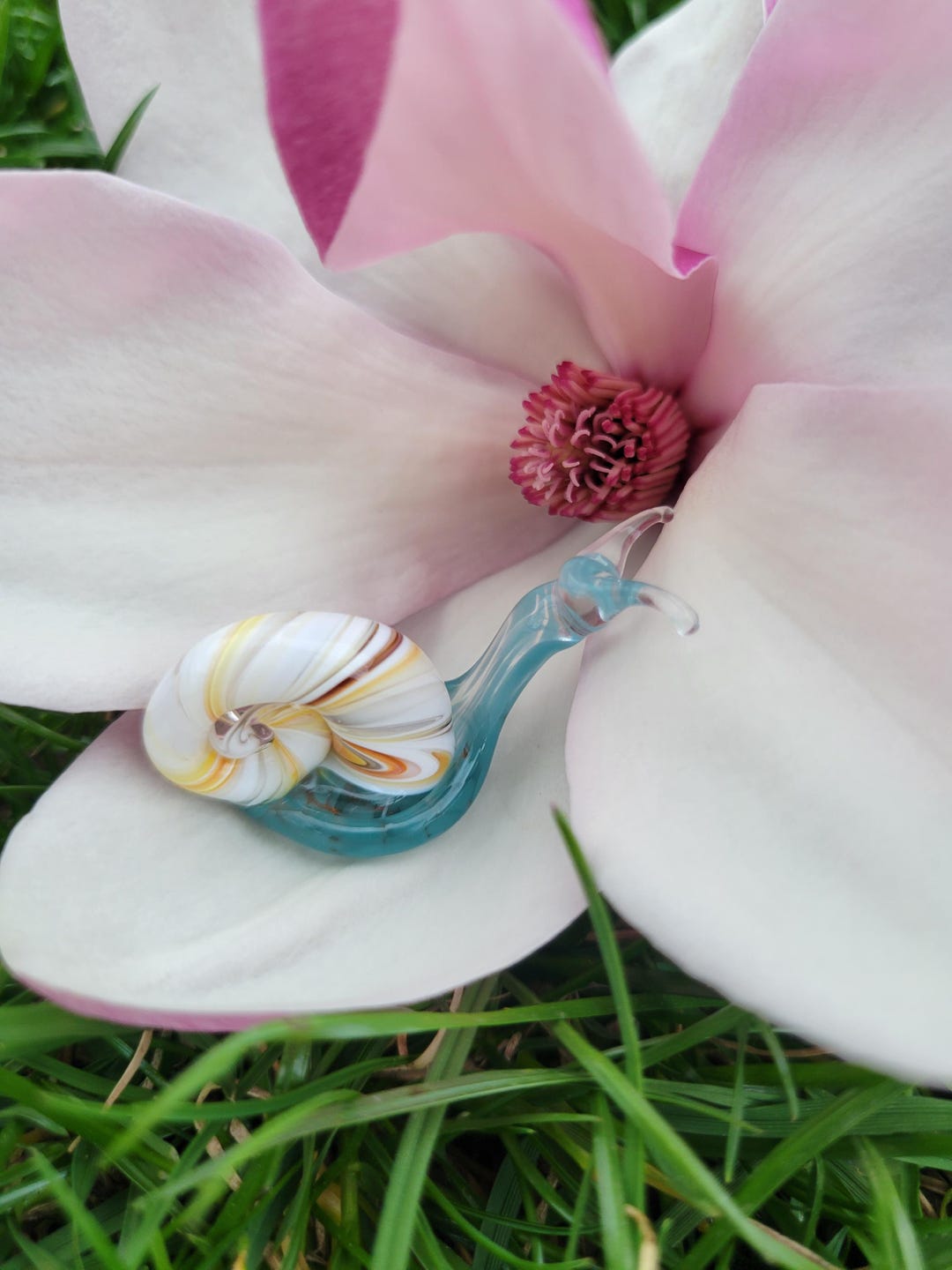 Tiny Glass Snail Sculpture, Snail for Fairy Garden, House Plant Snail ...
