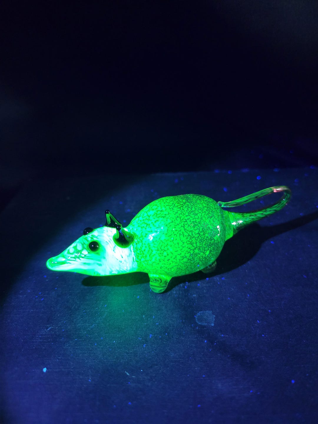 Large Uranium Glass Opossum - Etsy