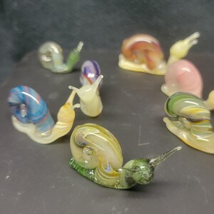 Glow in the Dark Glass Snails, Tiny Glow in the Dark Snails, Glass ...