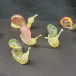 Glow in the Dark Glass Snails, Tiny Glow in the Dark Snails, Glass ...