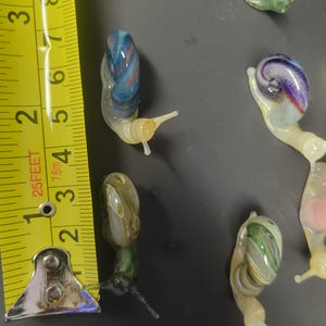 Glow in the Dark Glass Snails, Tiny Glow in the Dark Snails, Glass ...