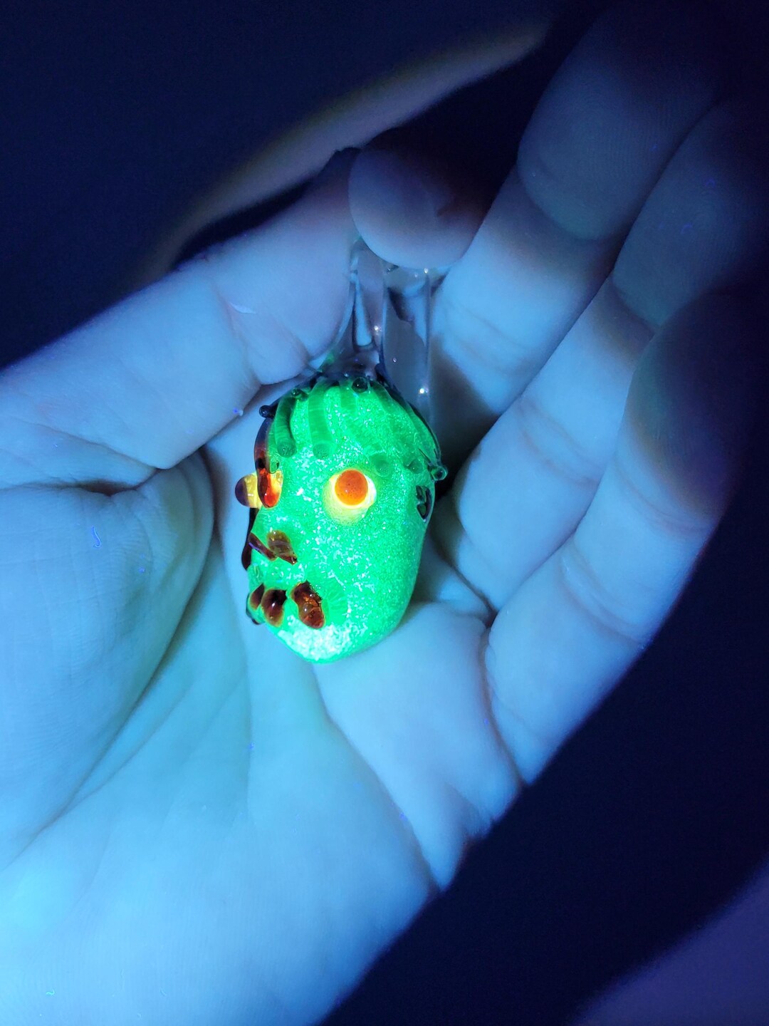 Glass Glow-in-the-dark Zombie Pendant - Etsy