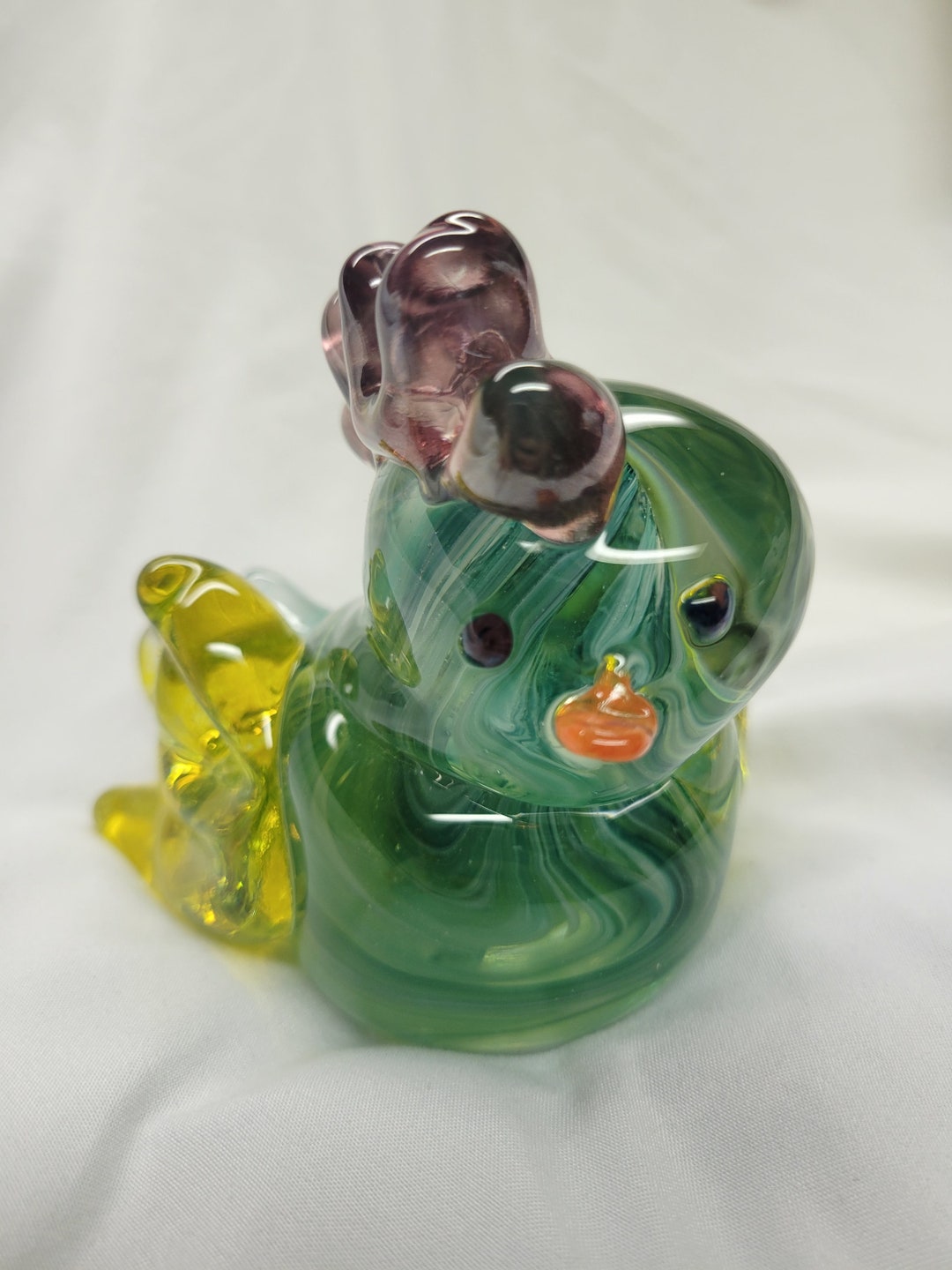 Handmade Glass Chicken, Glass Chicken Sculpture, Gift for Chicken Lover ...