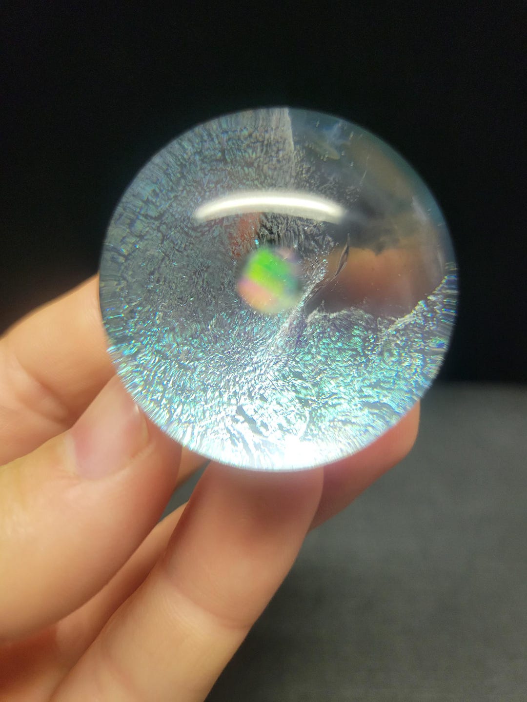 Dichroic Glass Opal Marble, Handmade Glass Marble, Opal Stone Marble ...