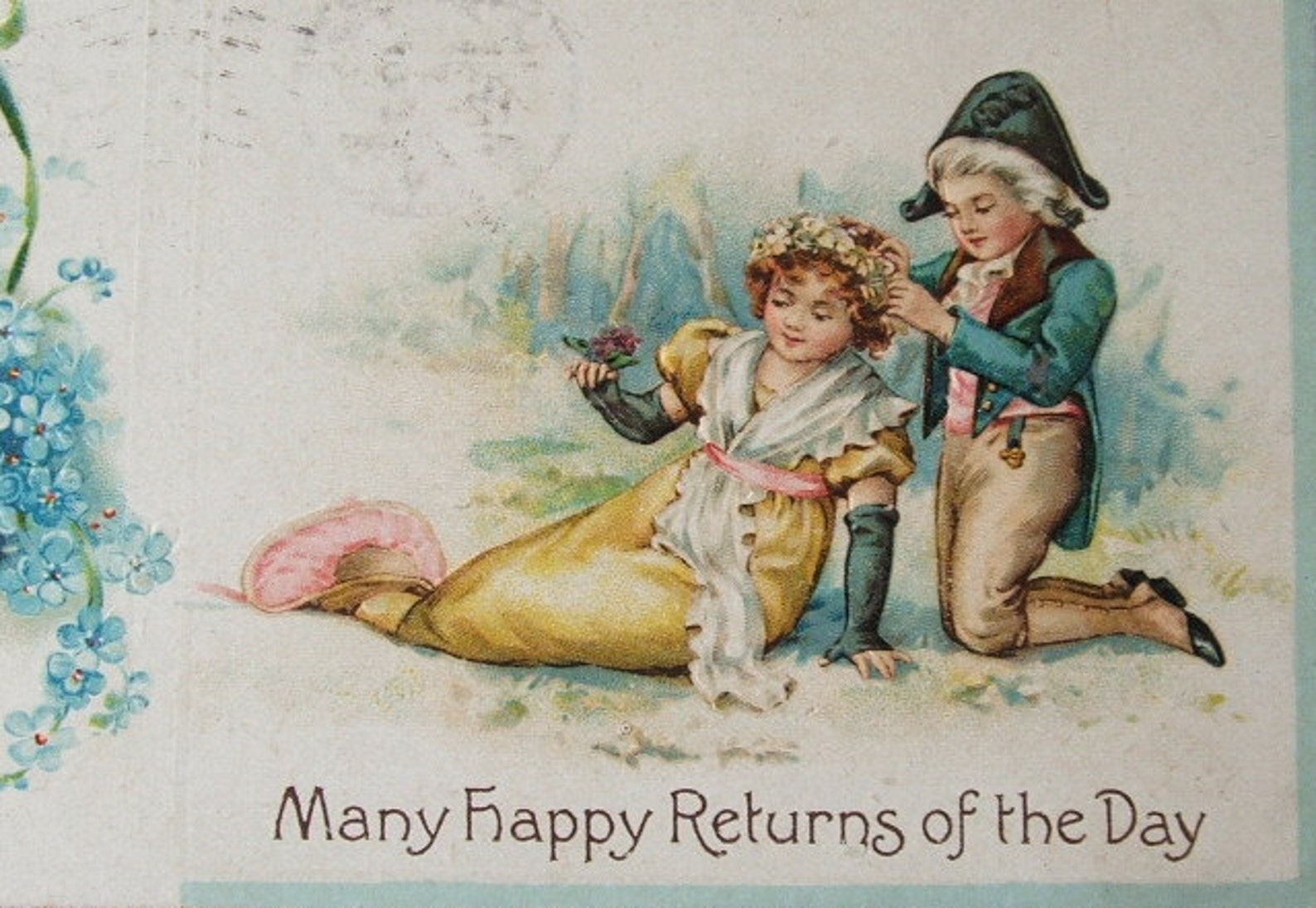 Antique Postcard - Many Happy Returns of the Day. - Etsy