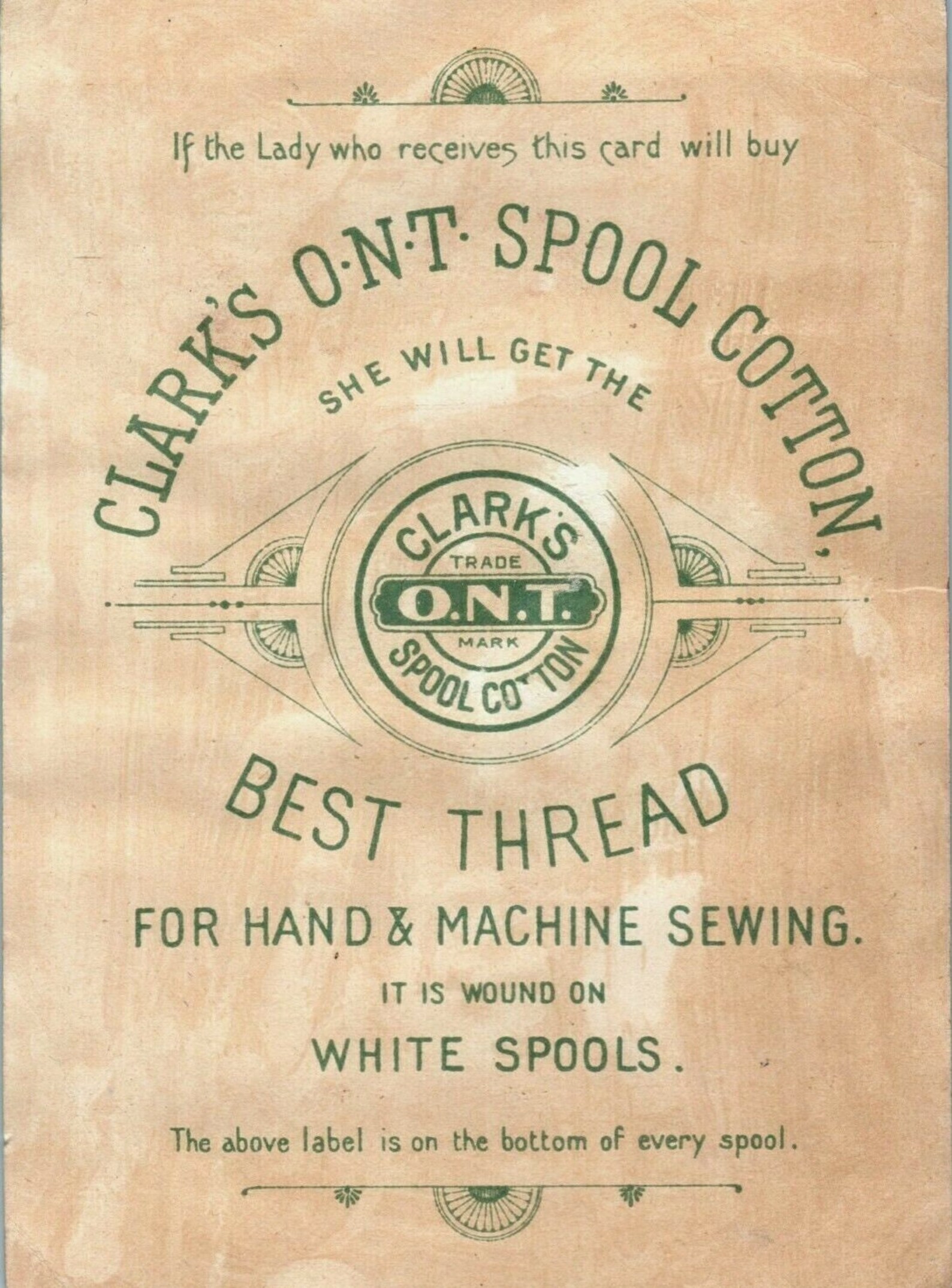 1880s-90s Clark's ONT Spool Cotton - Noon in the Valley - Advertising ...