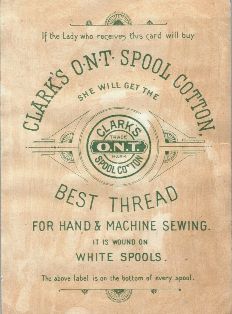 1880s-90s Clark's ONT Spool Cotton - Noon in the Valley - Advertising ...