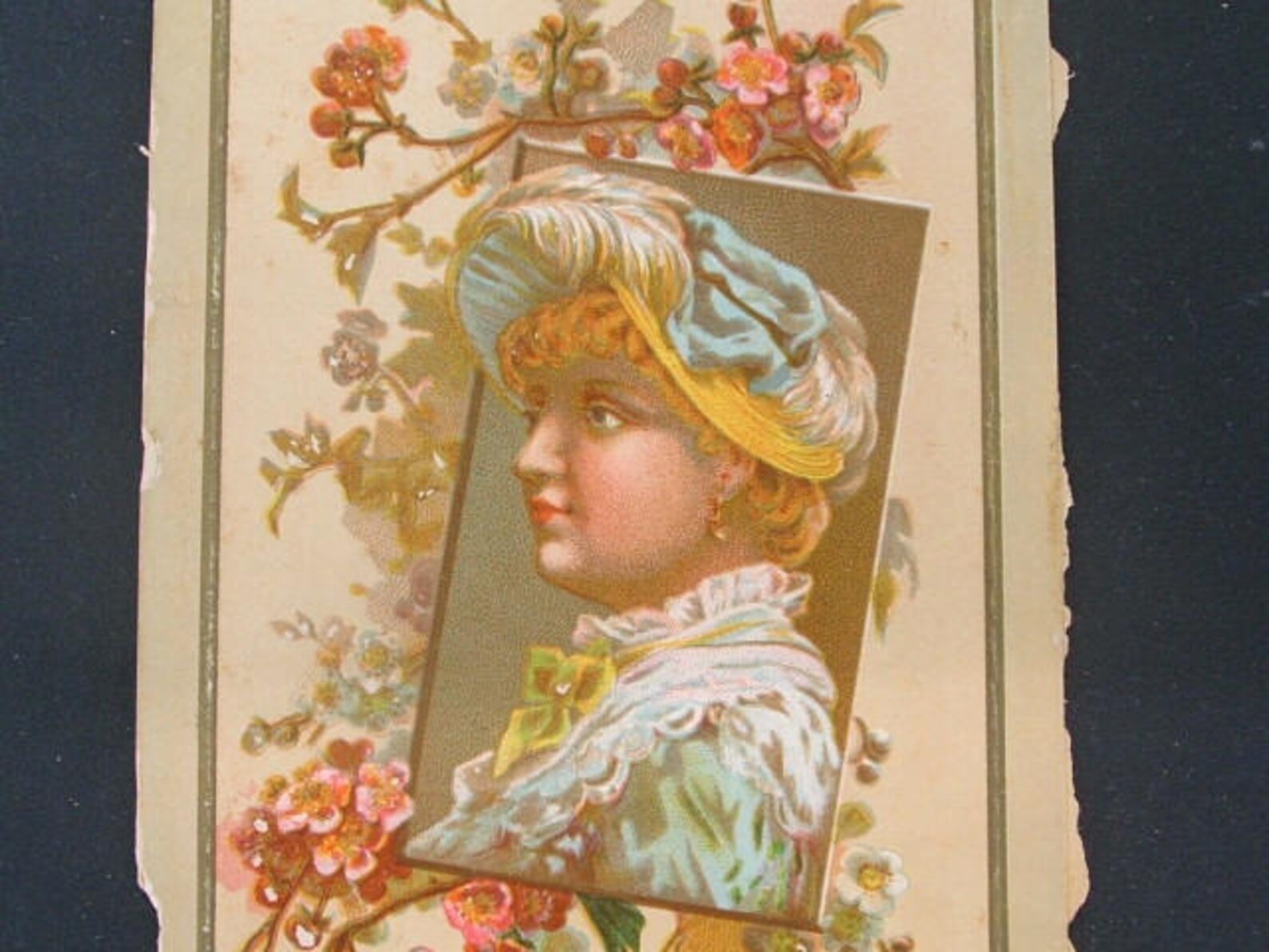 Double Sided Victorian Lithograph Card. - Etsy