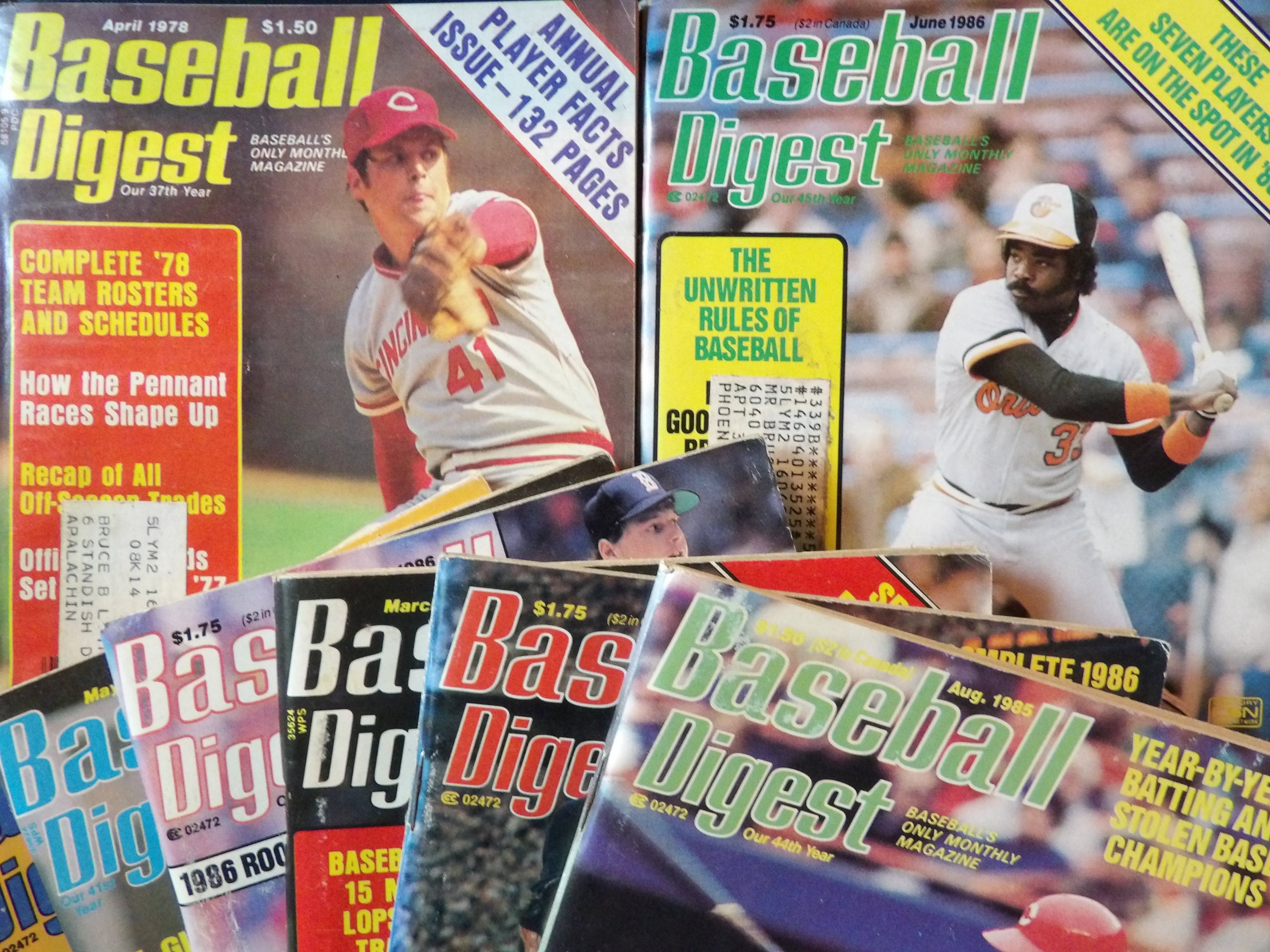 Baseball Digest 10 Book Bundle From the 1980's - Etsy