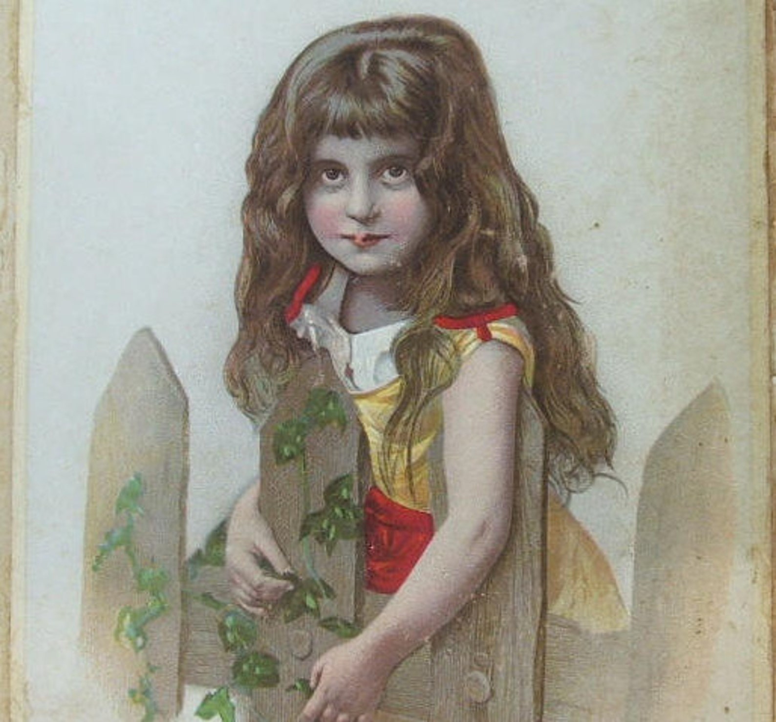 Double Sided Victorian Lithograph Card. - Etsy