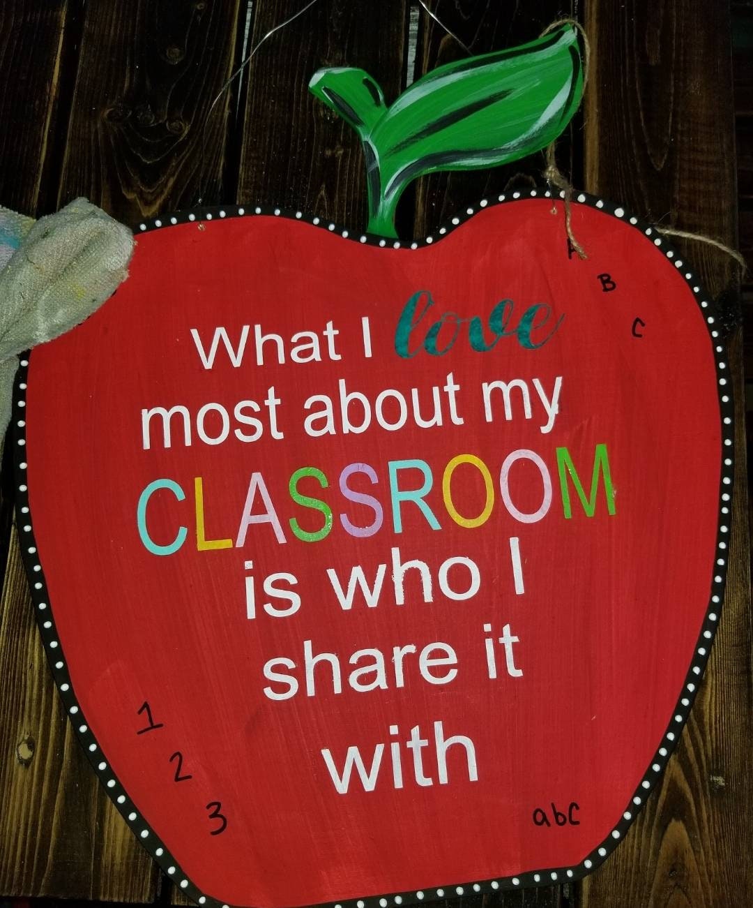 Teachers Apple Door Hanger/ Classroom - Etsy