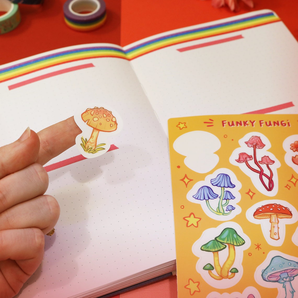 Funky Fungi Vinyl Sticker Sheet | Etsy