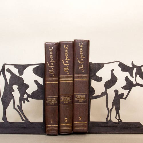 Cow Handmade Bookends. Nursery Decor. First Birthday Gift. - Etsy