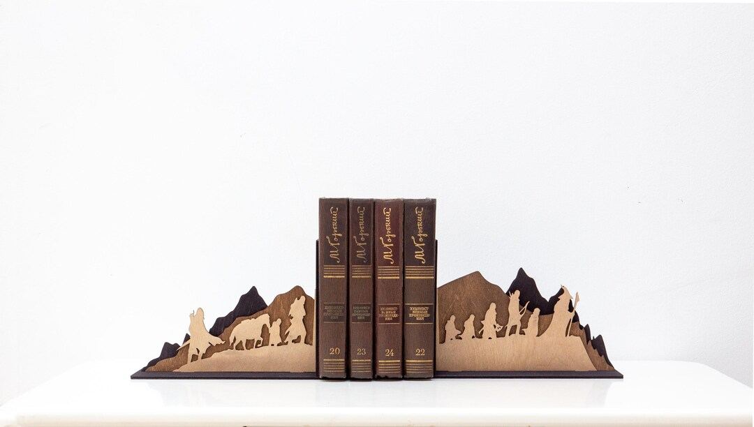 The Lord of the Rings Bookends, Tolkien Bookends, the Hobbit Decor ...