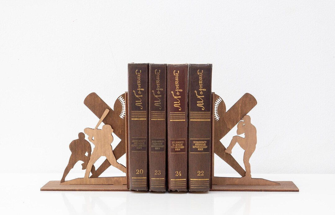 Baseball Bookends, College Sport Bookends, Gift for Son, Baseball Room ...