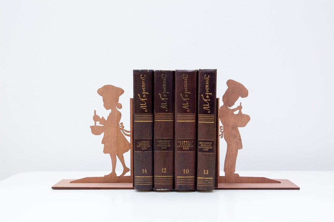 Kitchen Bookends, Cooking Children Bookends, Boy Cooking, Girl Cooking ...