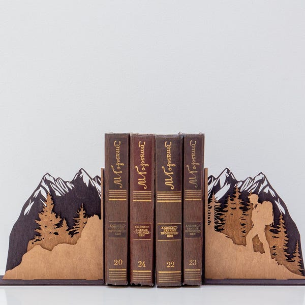 Mountain Bookshelf - Etsy