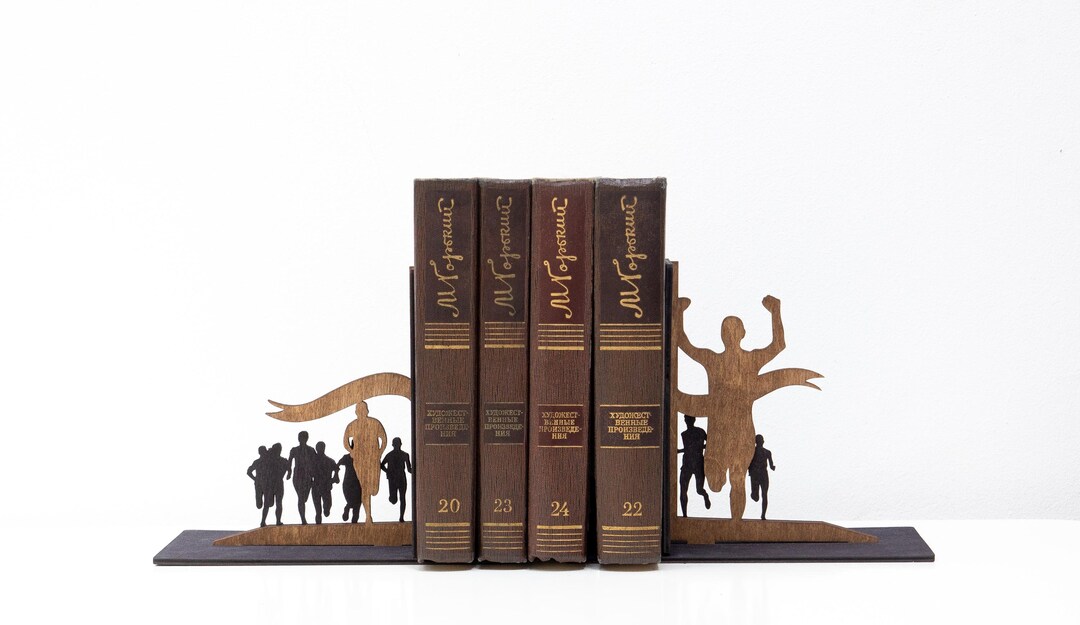 Running Bookends, Running Sport Decorations, Marathon Sport Bookends ...