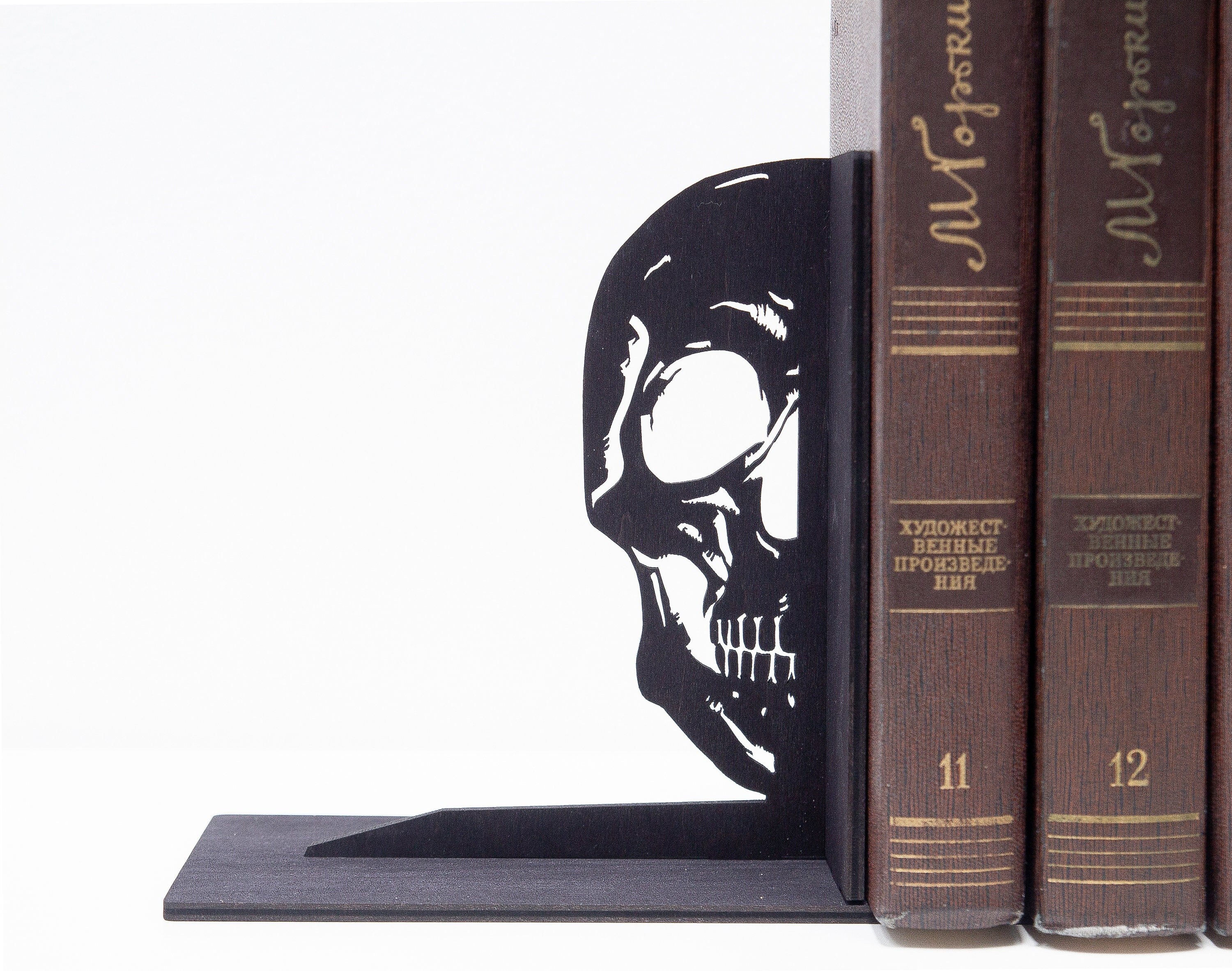 Skull Bookends Skeleton Bookends Skull Decor Skeleton - Etsy