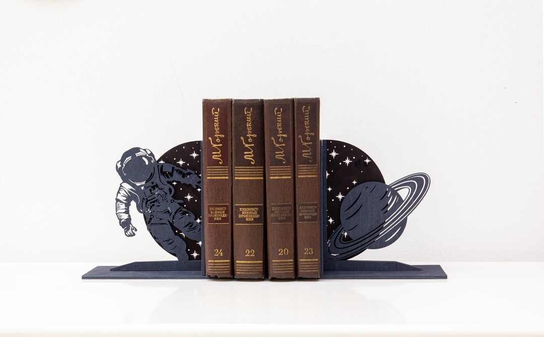 Astronaut Bookends, Outer Space Bookends, Planets Home Decor - Etsy