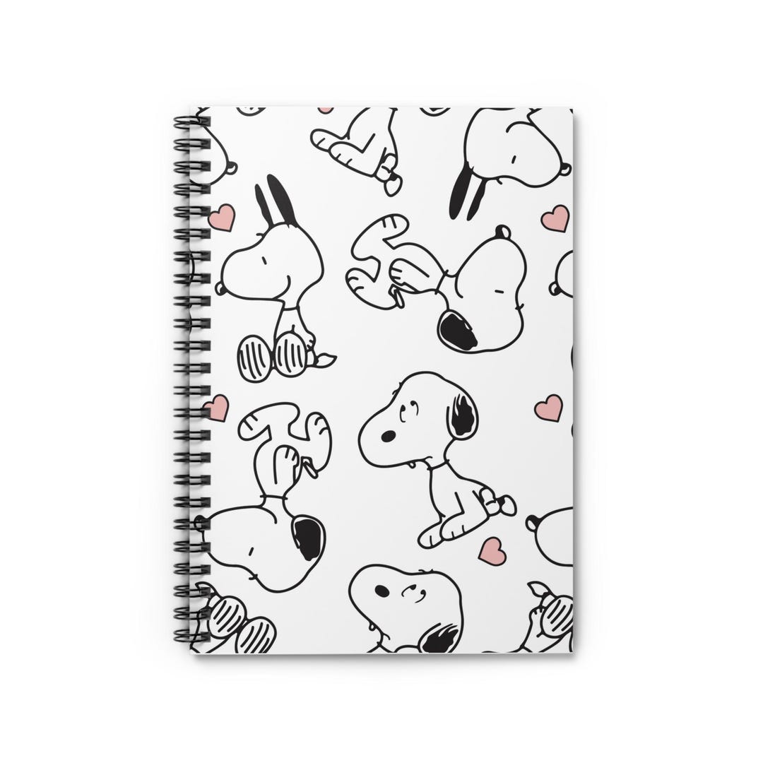 Snoopy Cartoon Notebook, Lined Paper Stationery for Writing, Back to ...