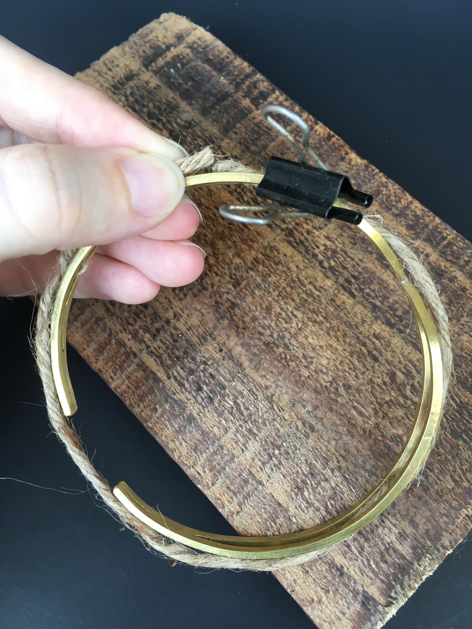 Brass Upper Arm Cuff - Double Triangle - Etsy