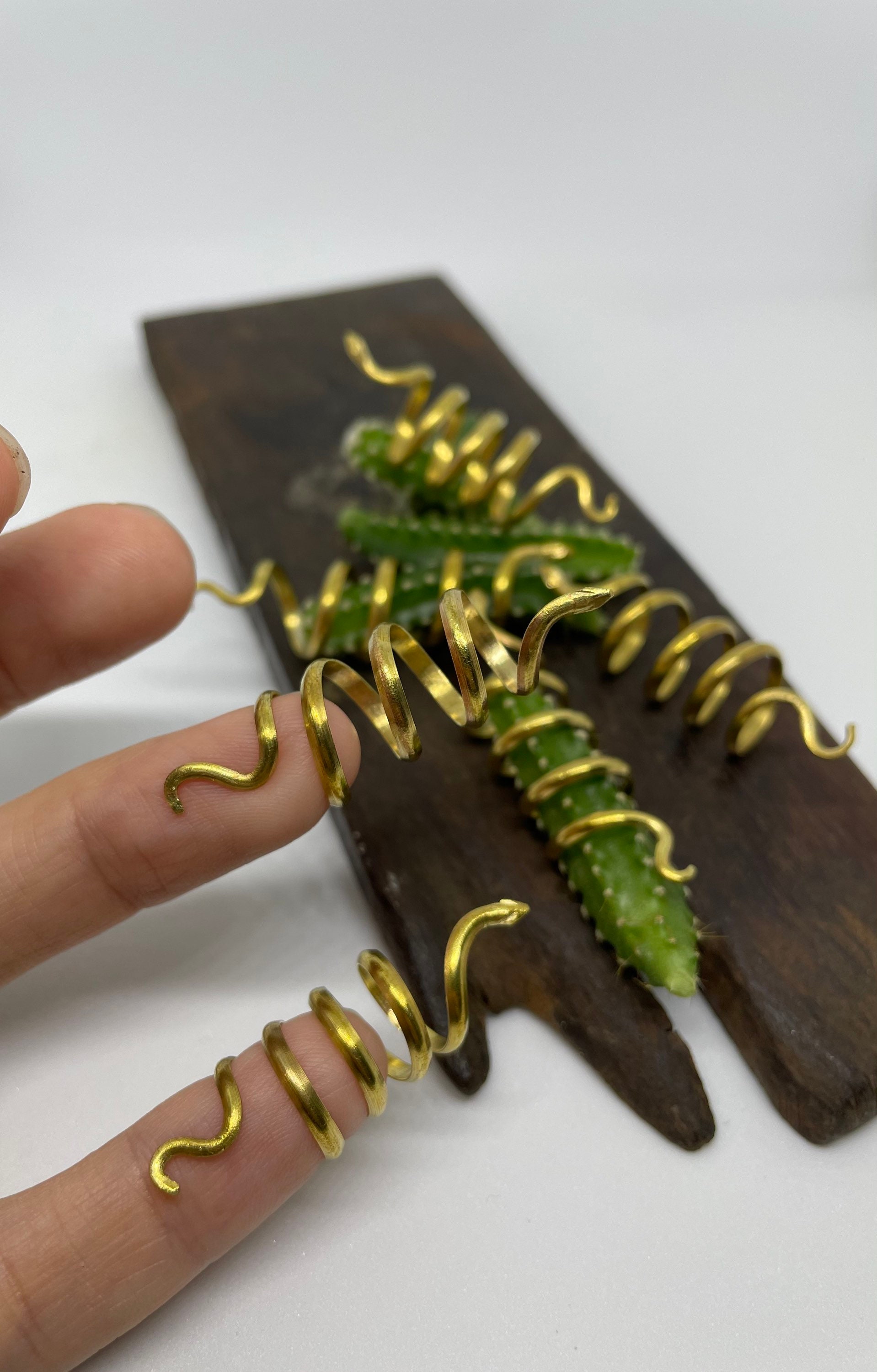 Brass Snake Twists Set of 6 Pcs Spiral Hair Accessories - Etsy