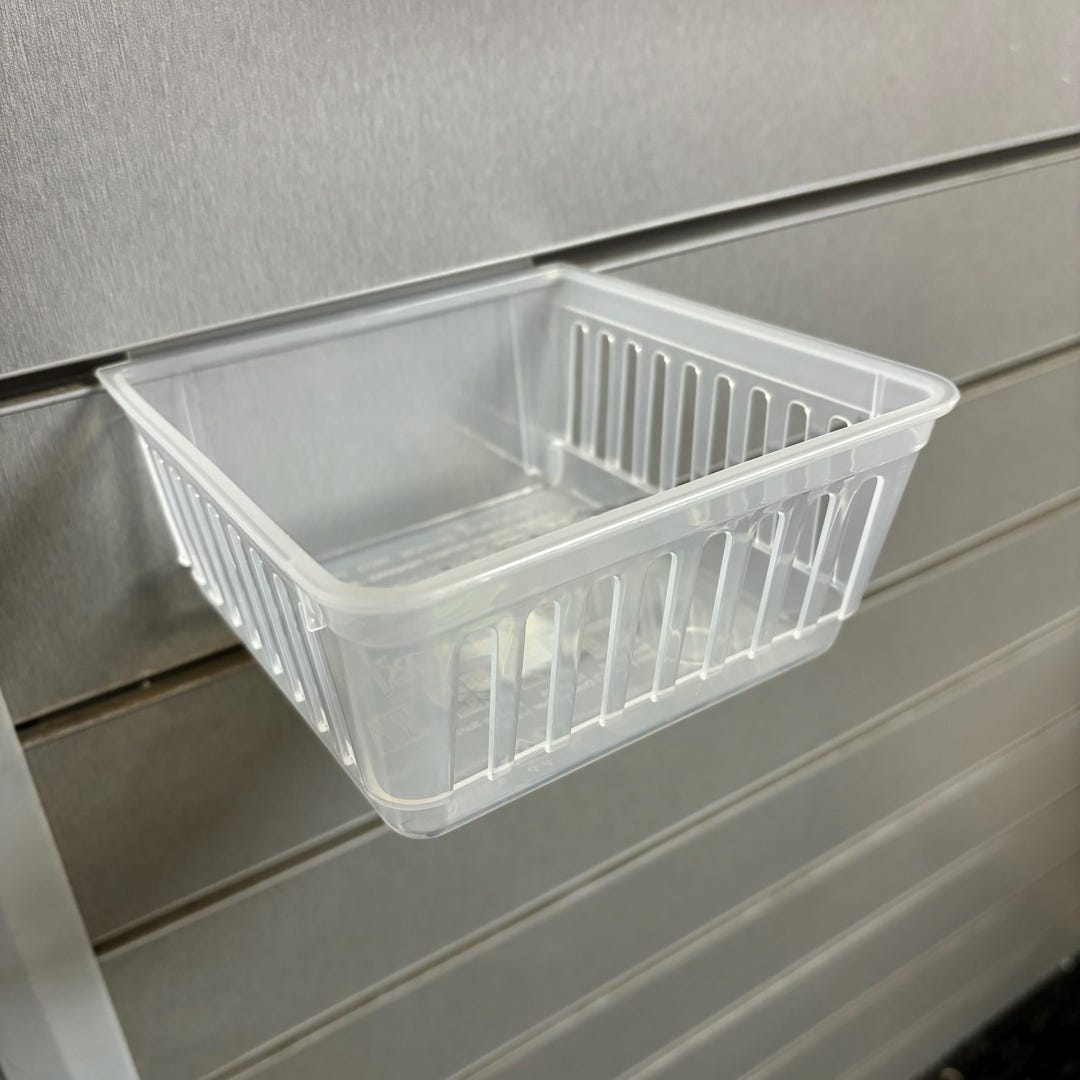5 Slatwall Storage Tubs Cratebox Bins Slat Box Slatboard Storage Small ...