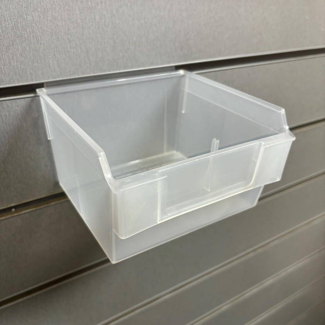 5 Slatwall Storage Tubs Shelfbox Bins Slat Box Slatboard Storage Small ...