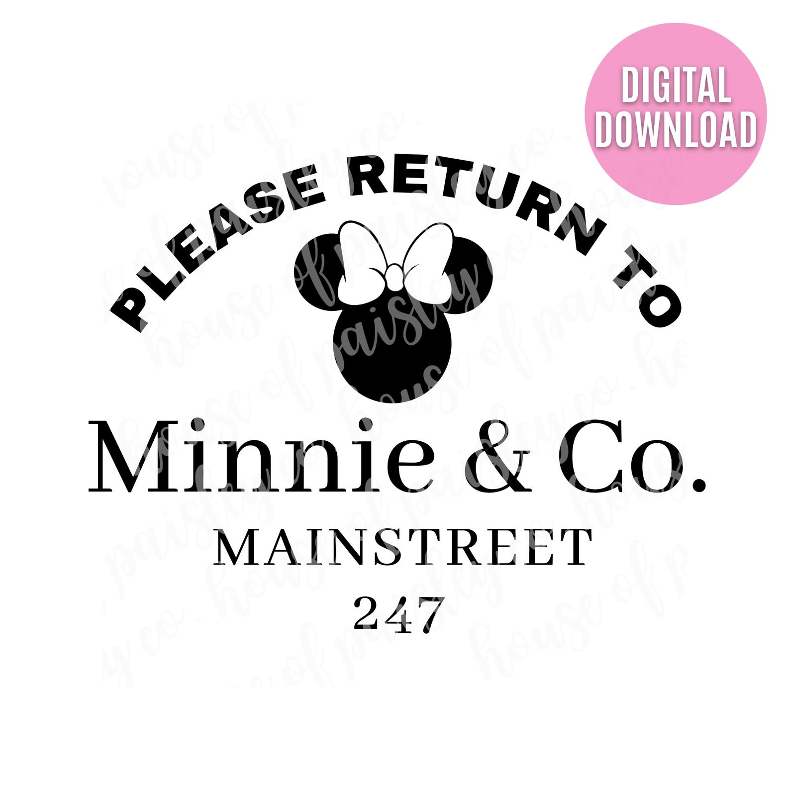 Please Return to Minnie Co SVG PNG Instant Download Minnie Inspired SVG ...