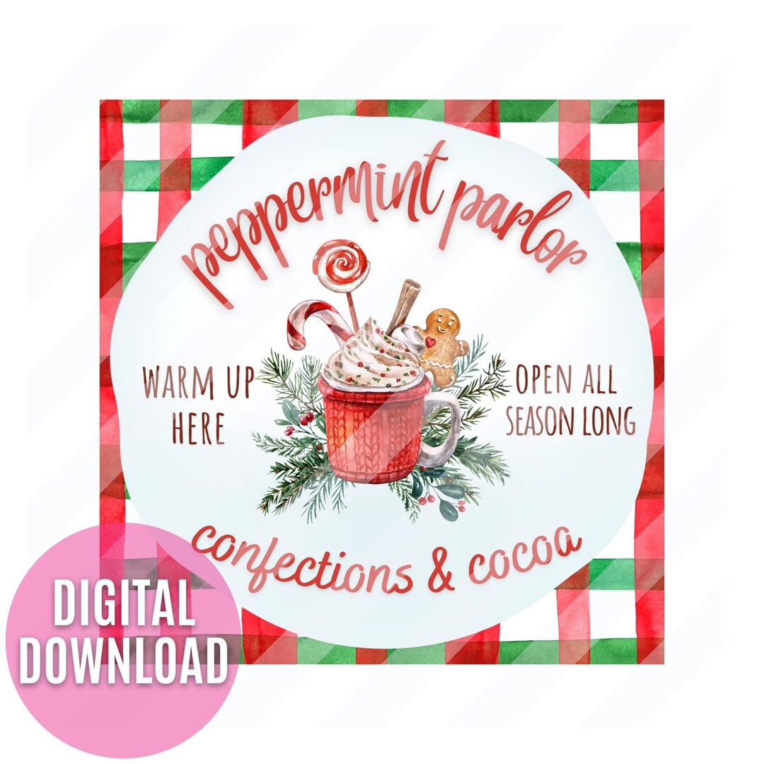 Peppermint Parlor digital Download Printable Sign, Printable Art ...
