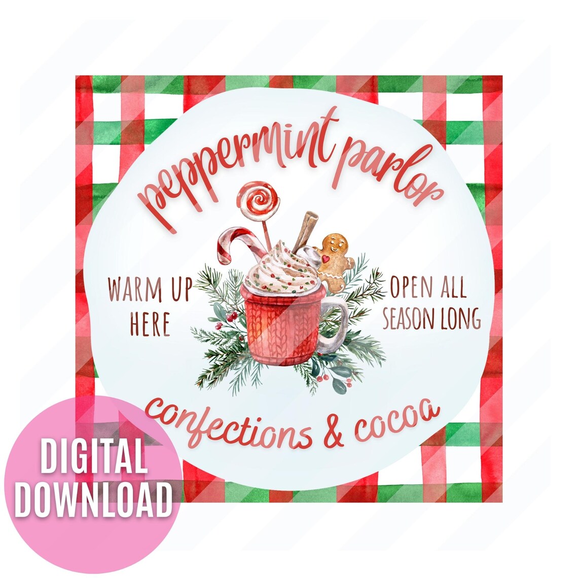 Peppermint Parlor digital Download Printable Sign Printable - Etsy