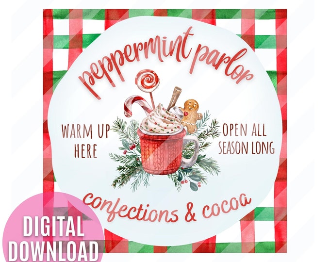 Peppermint Parlor -digital Download- Printable Sign, Printable Art ...