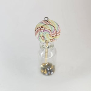Rainbow Lolipop Polymer Clay Keychain - Etsy