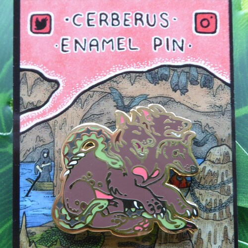 Cerberus Hard Enamel Pin greek Collection | Etsy