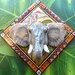 Ceramic Elephant Wall Tile - Etsy