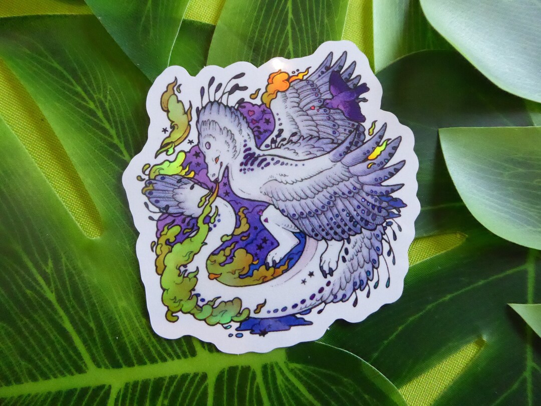 Holographic Non-binary Pride Dragon Sticker - Etsy