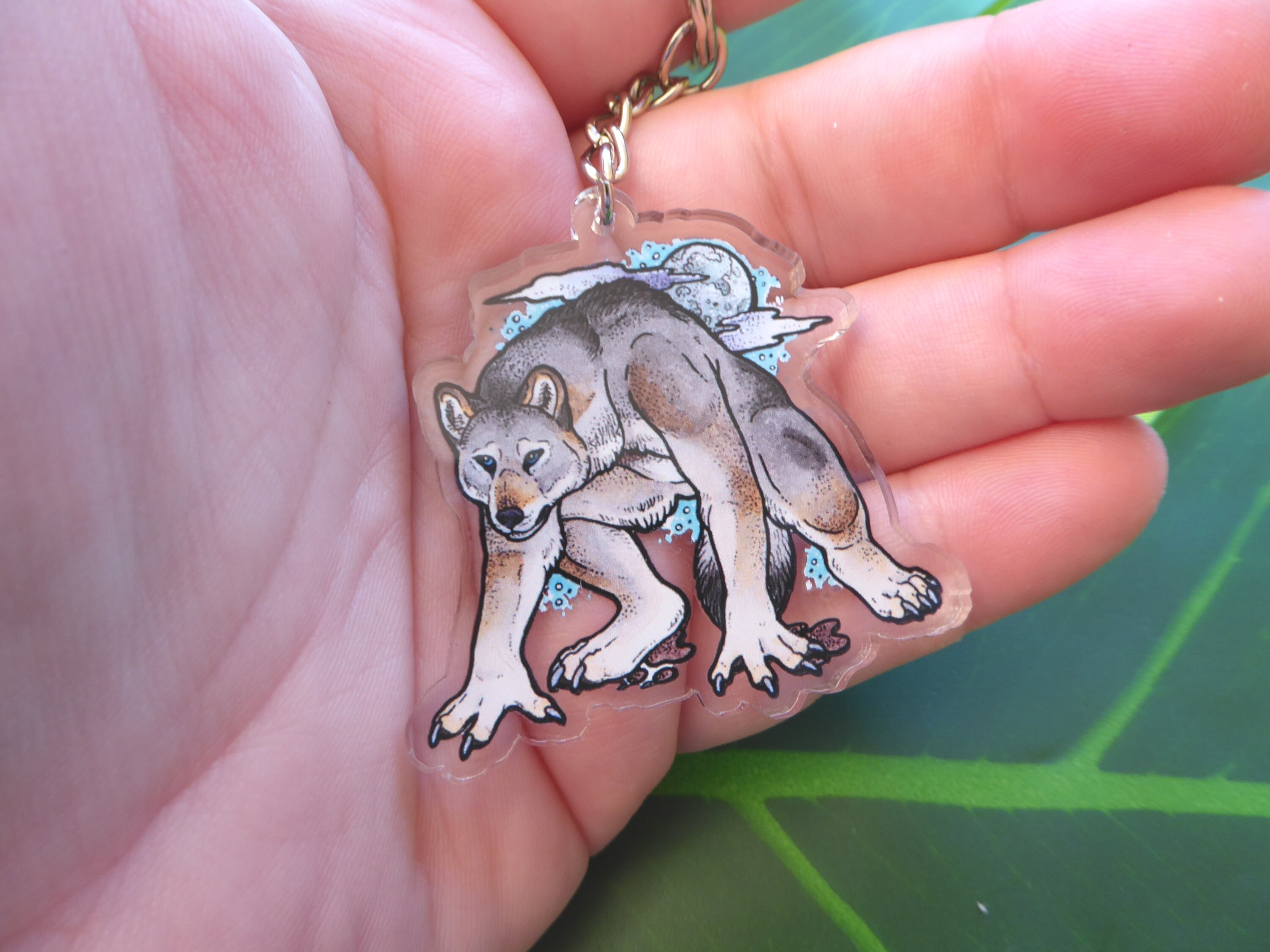 Werewolf Clear Acrylic Charm - Etsy