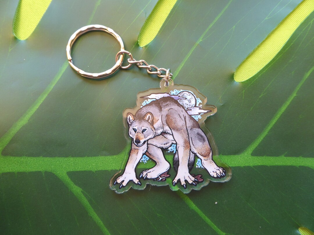 Werewolf Clear Acrylic Charm - Etsy