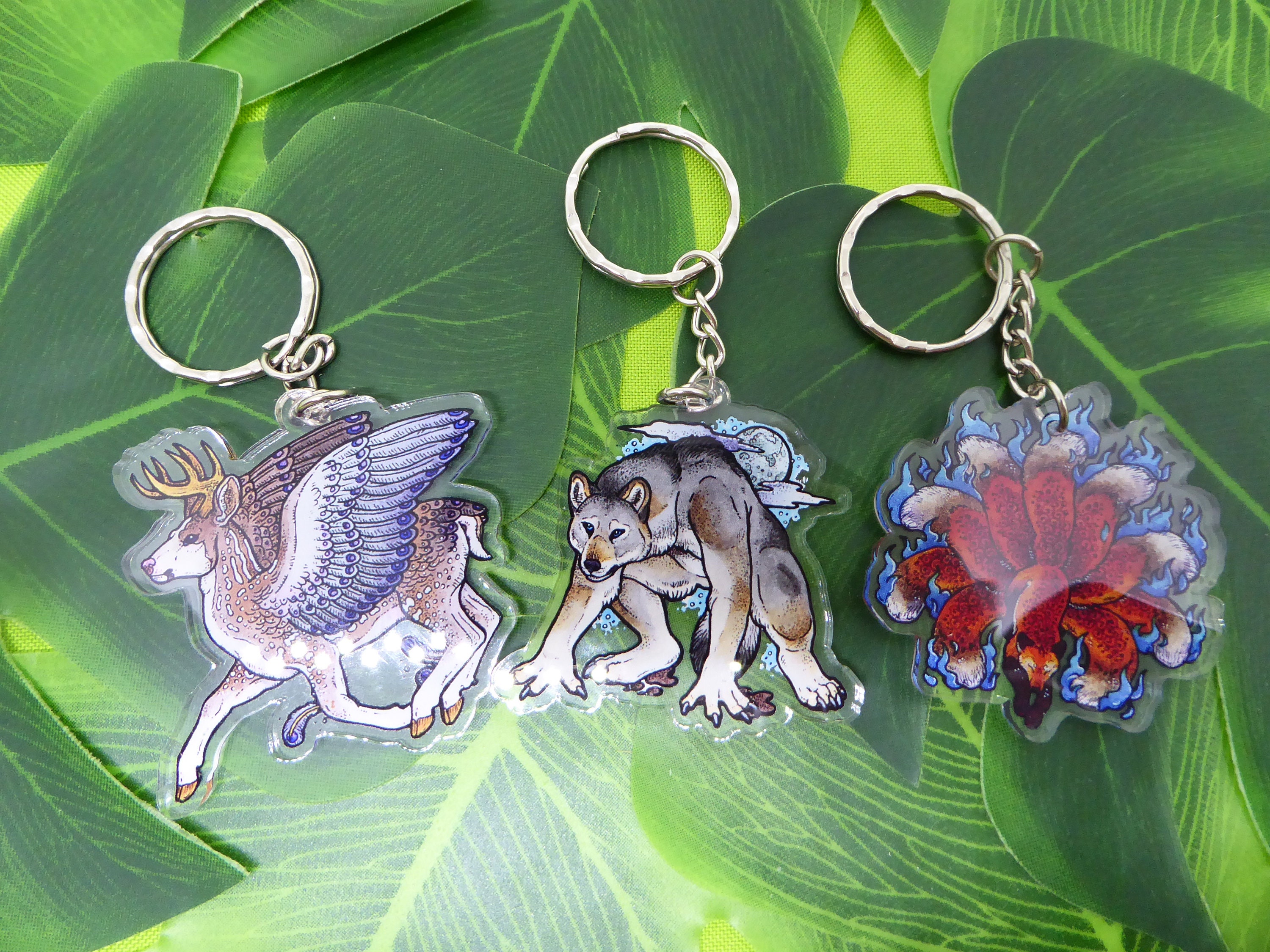 3 Clear Acrylic Keychains Set - Etsy