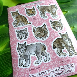 A6 Lynx Types Sticker Sheet - Etsy