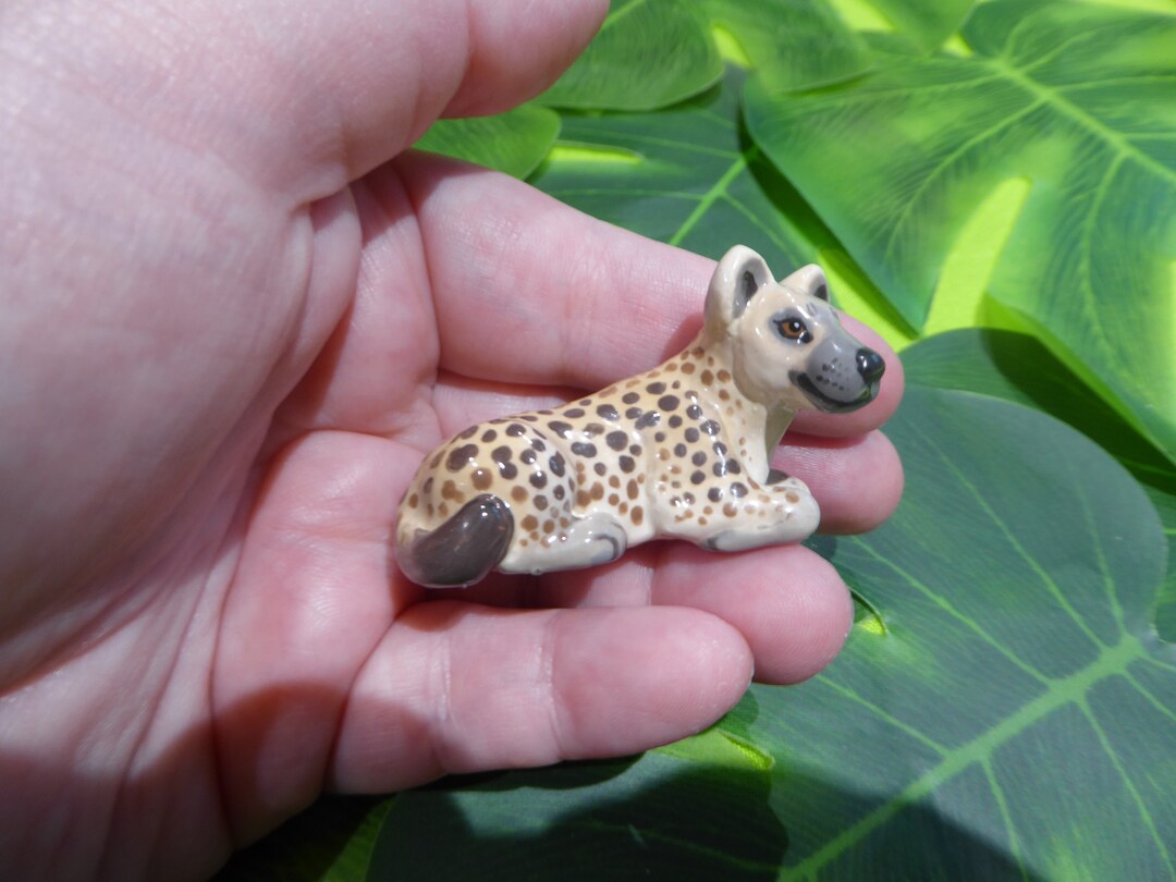 Handmade Ceramic Hyena Figurine - Etsy