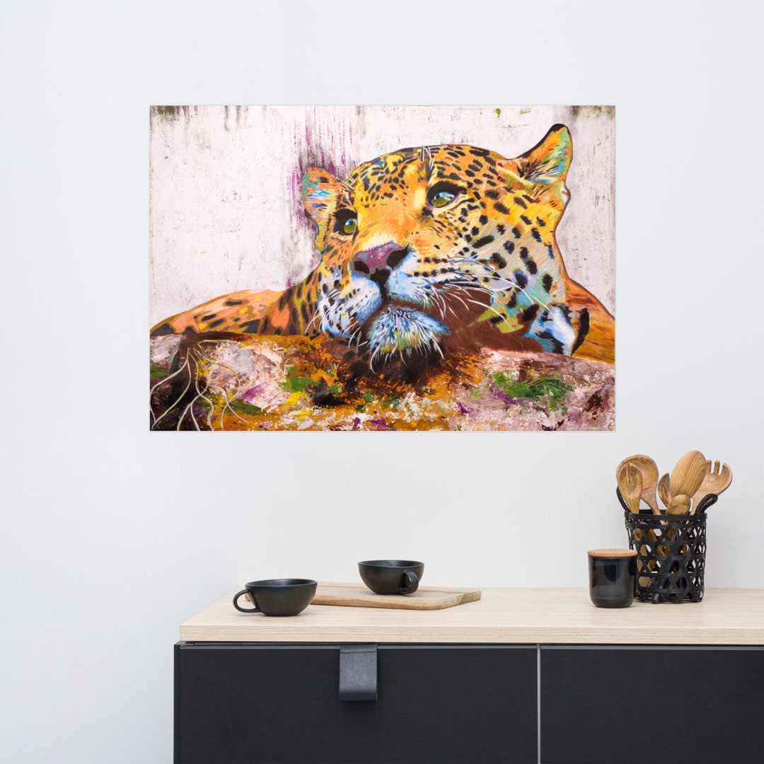 Jaguar Poster, Jaguar Giclee Poster, Illustration of Original Jaguar ...
