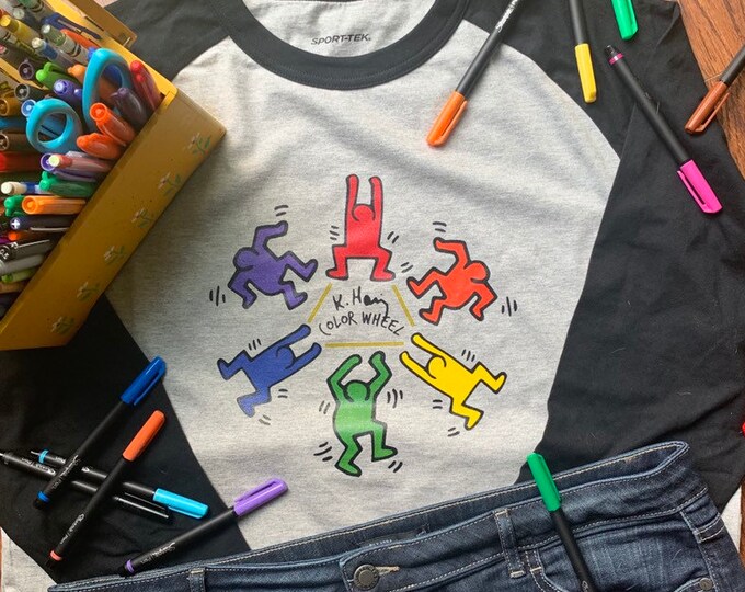 Art Teacher Shirt, Keith Haring Color Wheel Shirt, Rainbow Shirt ...