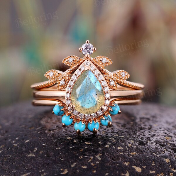 Labradorite Ring - Etsy