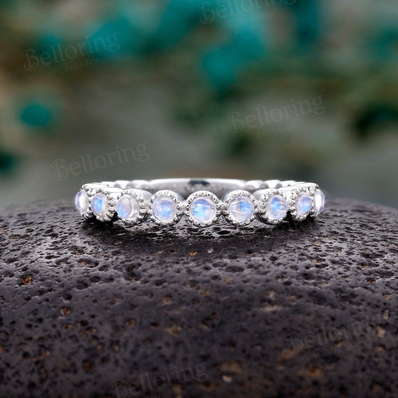 Moonstone Band - Etsy