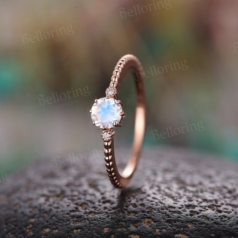 Moonstone Ring Engagement - Etsy