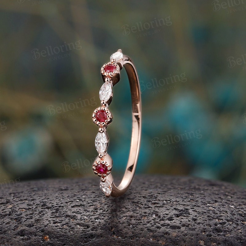 Ruby Wedding Ring - Etsy