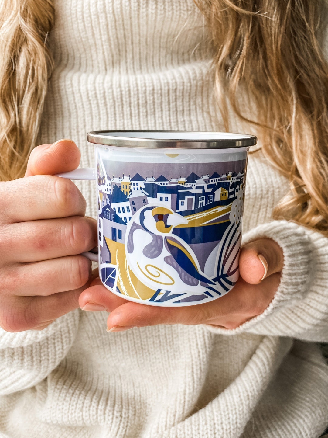 St Ives Harbour, Cornwall Enamel Mug. Great Cornish Gift! - Etsy UK